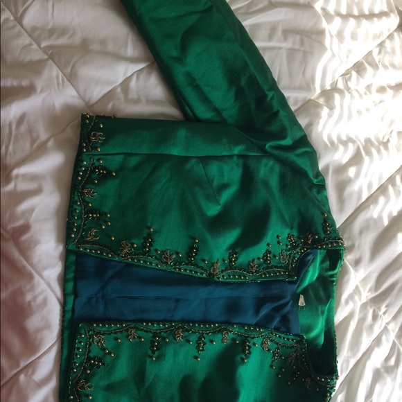 Vintage | Jackets & Coats | Vintage Emerald Green Embellished Jacket ...